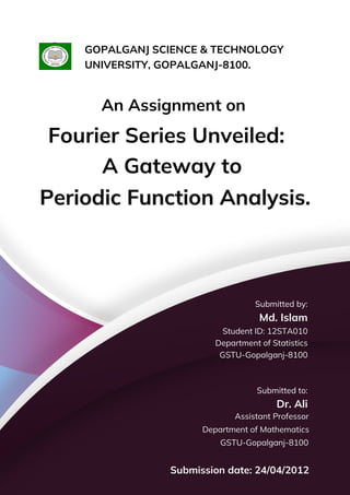Assignment-Cover page on university student | PDF