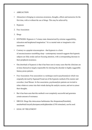 Assignment- Dissociative disorders. docx | DOCX