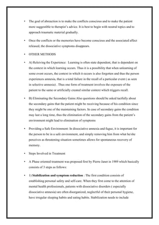 Assignment- Dissociative disorders. docx | DOCX