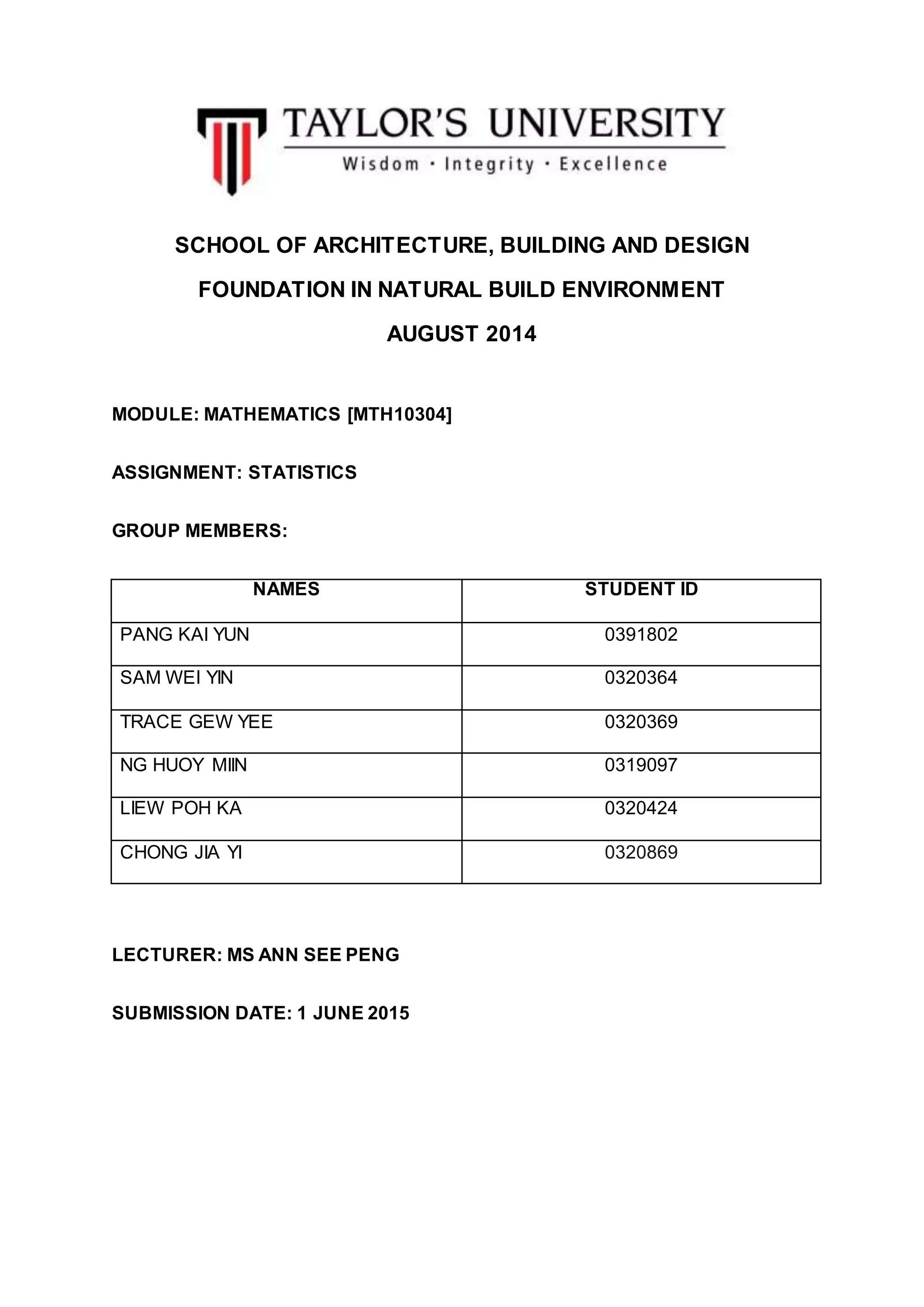 Assignment final math | PDF