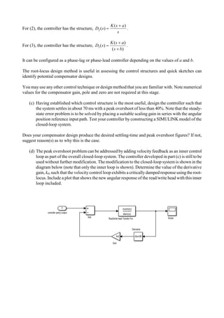 Linear Control Hard-Disk Read/Write Controller Assignment | PDF