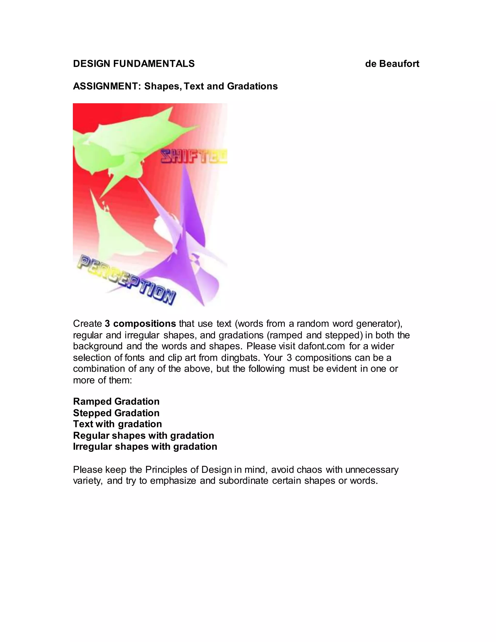 Shapes, Text, and Gradations | DOCX