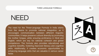 THREE LANGUAGE FORMULA (BY - KRITHIKA.S) | PPT