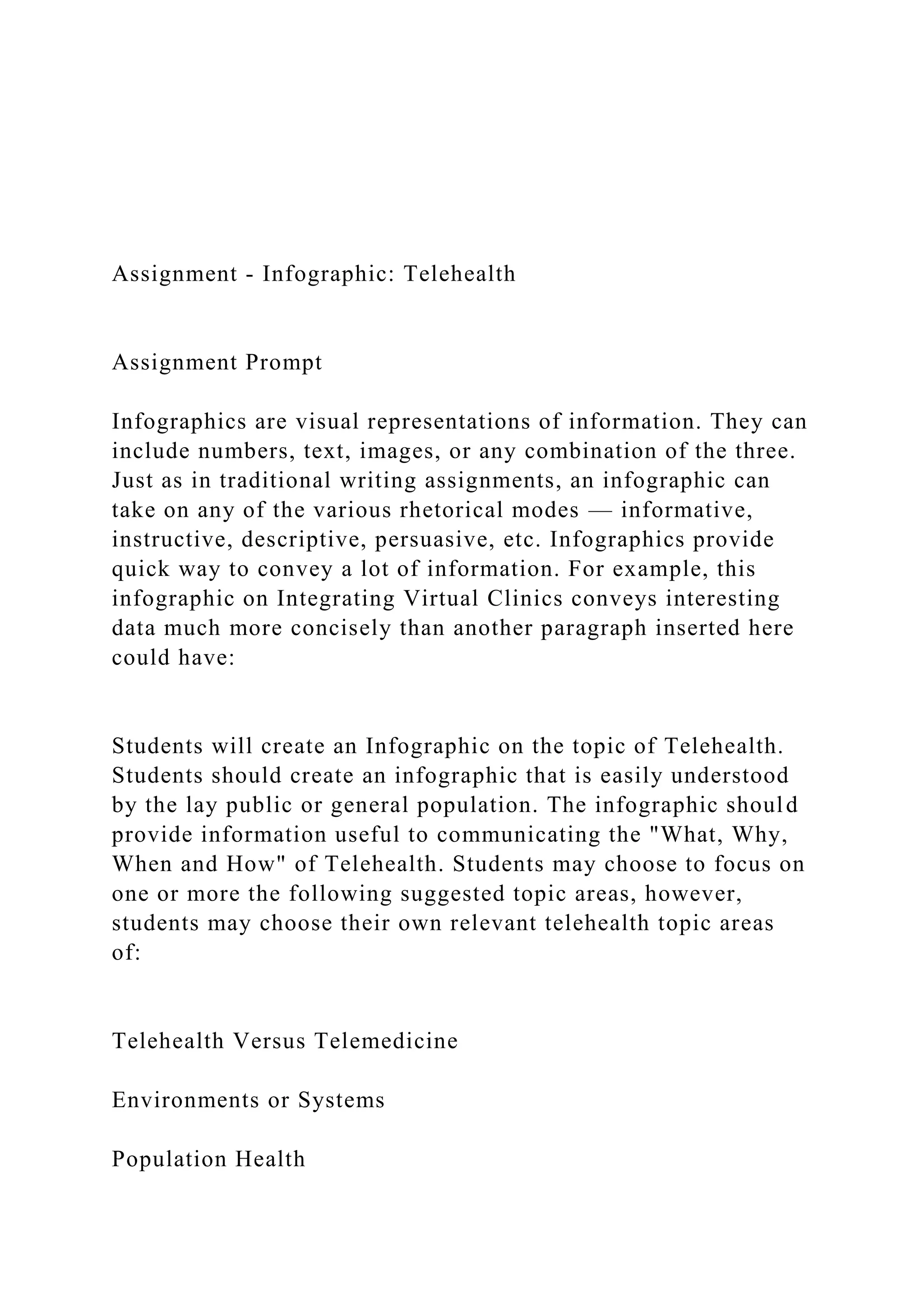 Assignment - Infographic TelehealthAssignment Prompt.docx