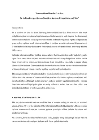 "International Law in Practice: An Indian Perspective on Treaties ...