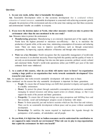 nestle case study | DOCX