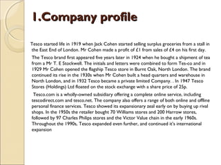 Assignment on Tesco (PLC) international marketing management | PPT