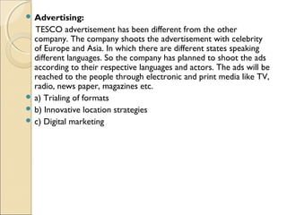 Assignment on Tesco (PLC) international marketing management | PPT