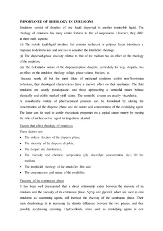 Assignment on rheology | DOCX