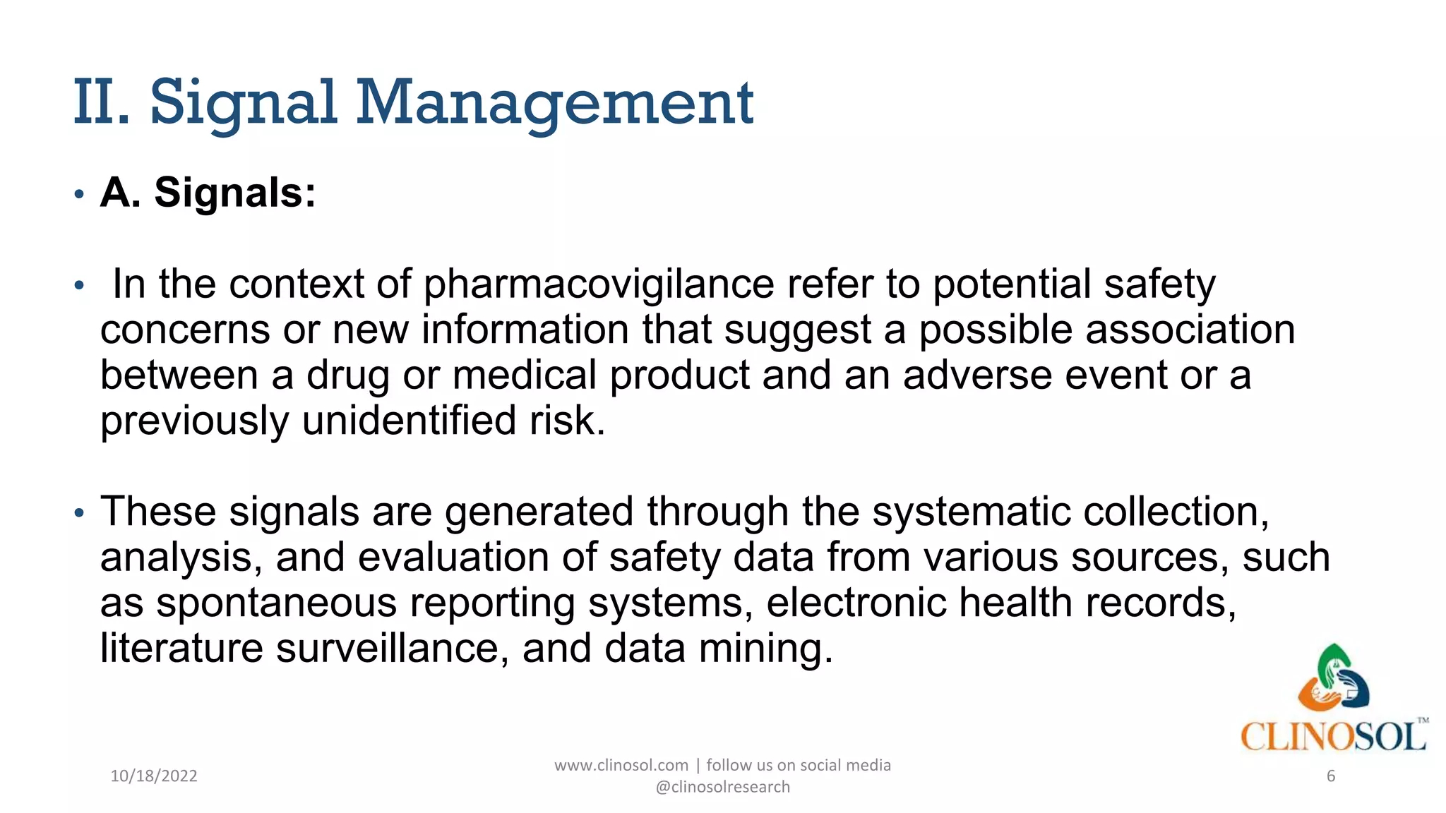 Signal Management and Risk Assessment in Pharmacovigilance | PPTX