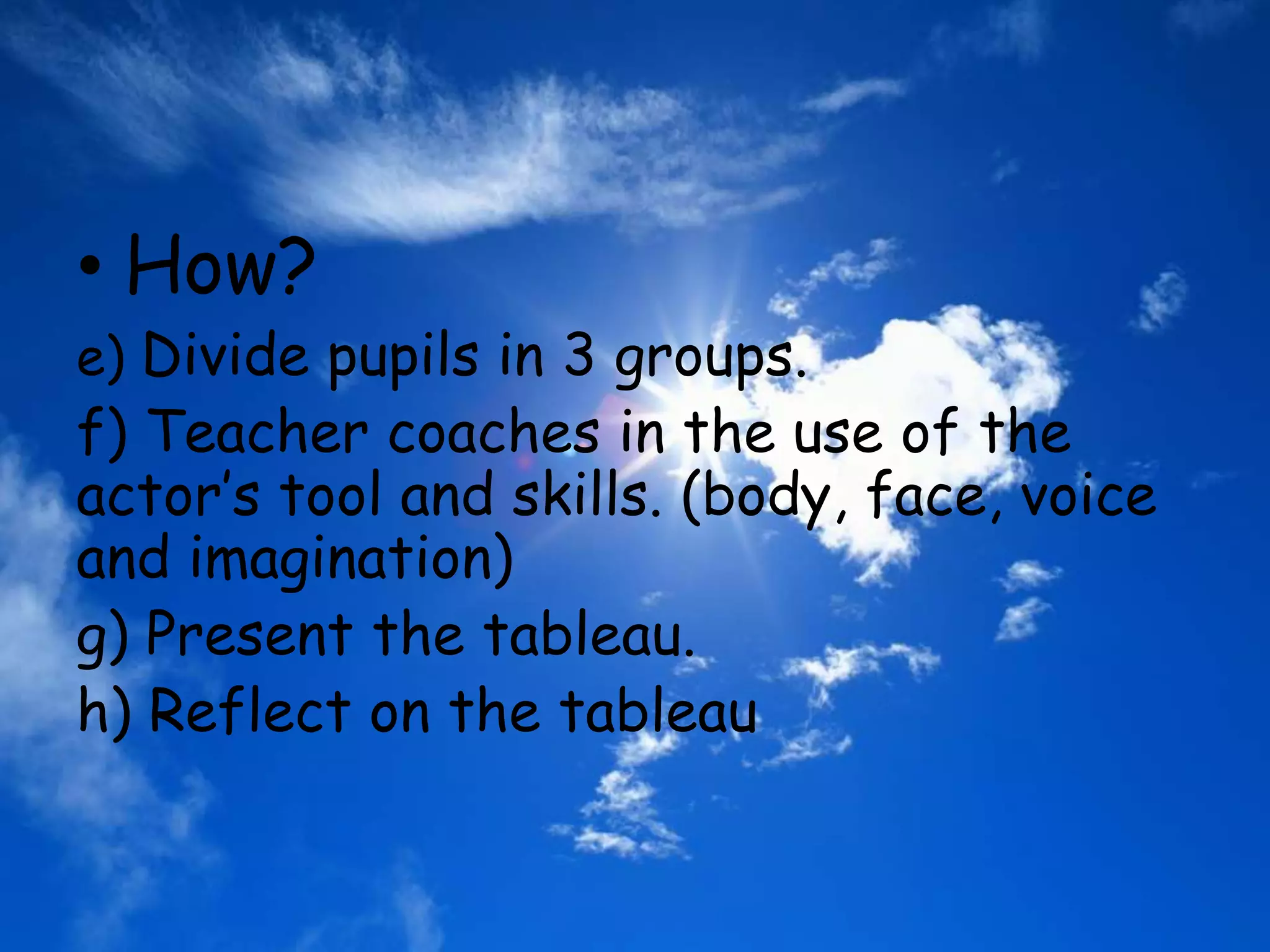 Assignment tableau & mask lga drama | PPT