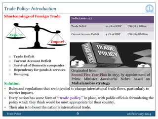 Trade policy (Indian Context) | PPT