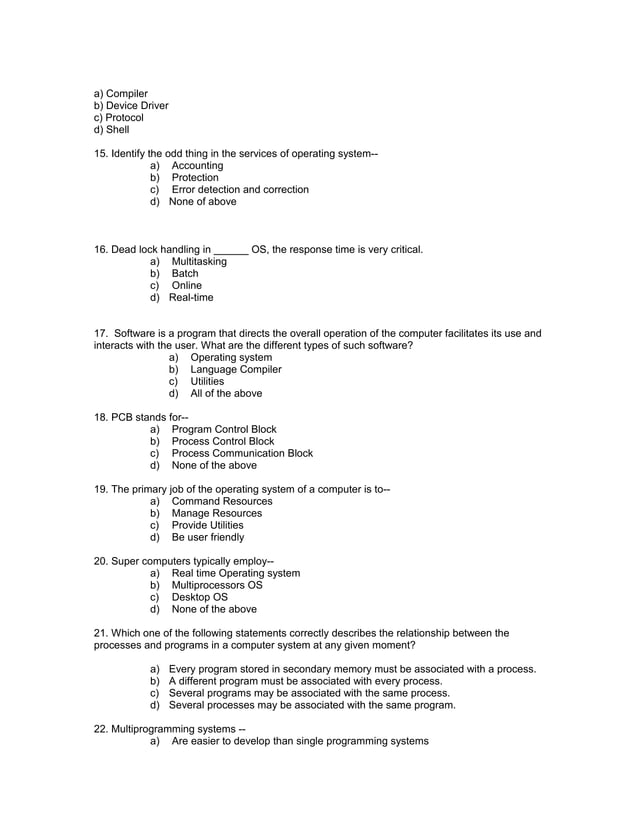 Assignment Unix Shell Programming Pdf