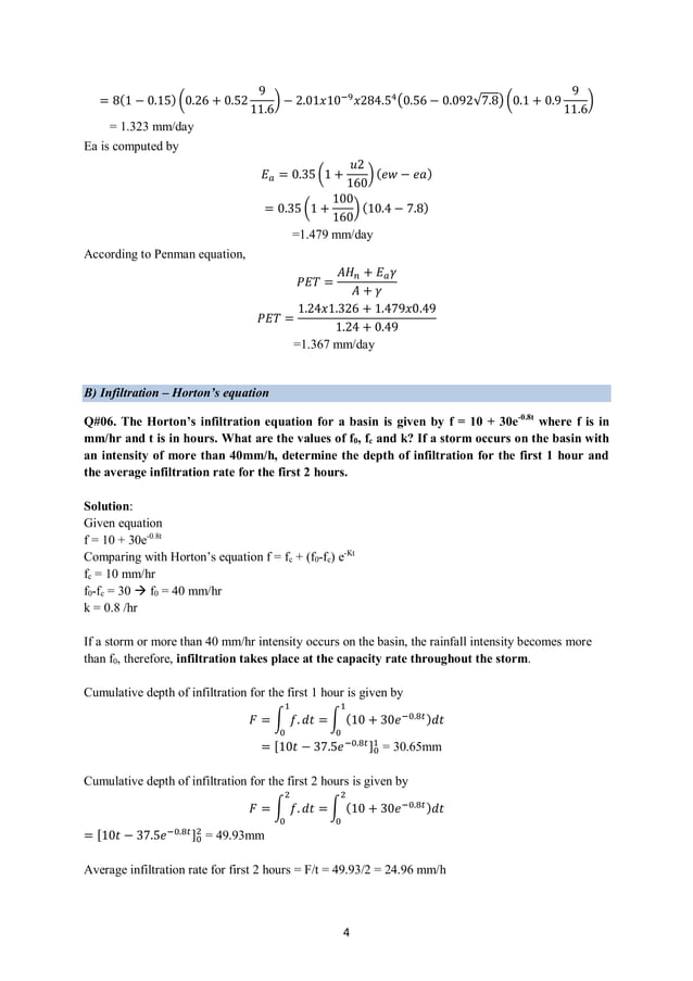 Assignment_01_Hydrology_Ch03_Solution (1).pdf | Weather | Science