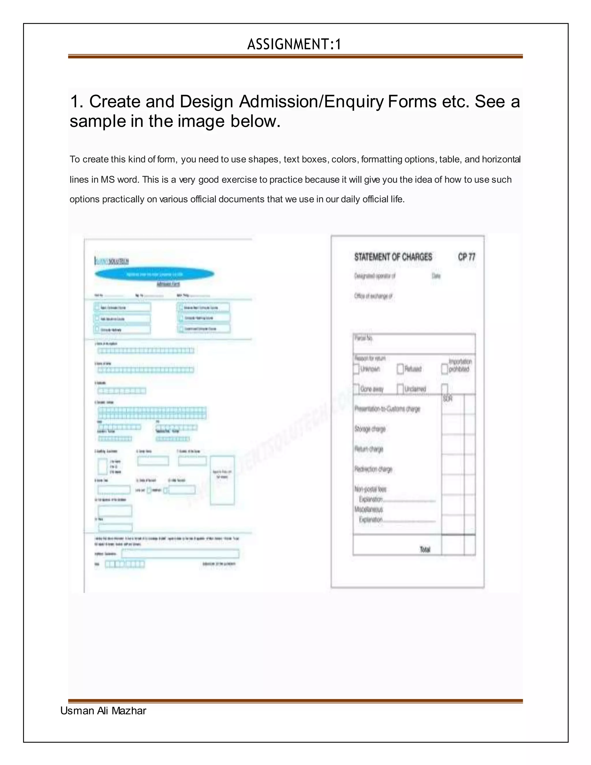 Assignment # 02 | DOCX