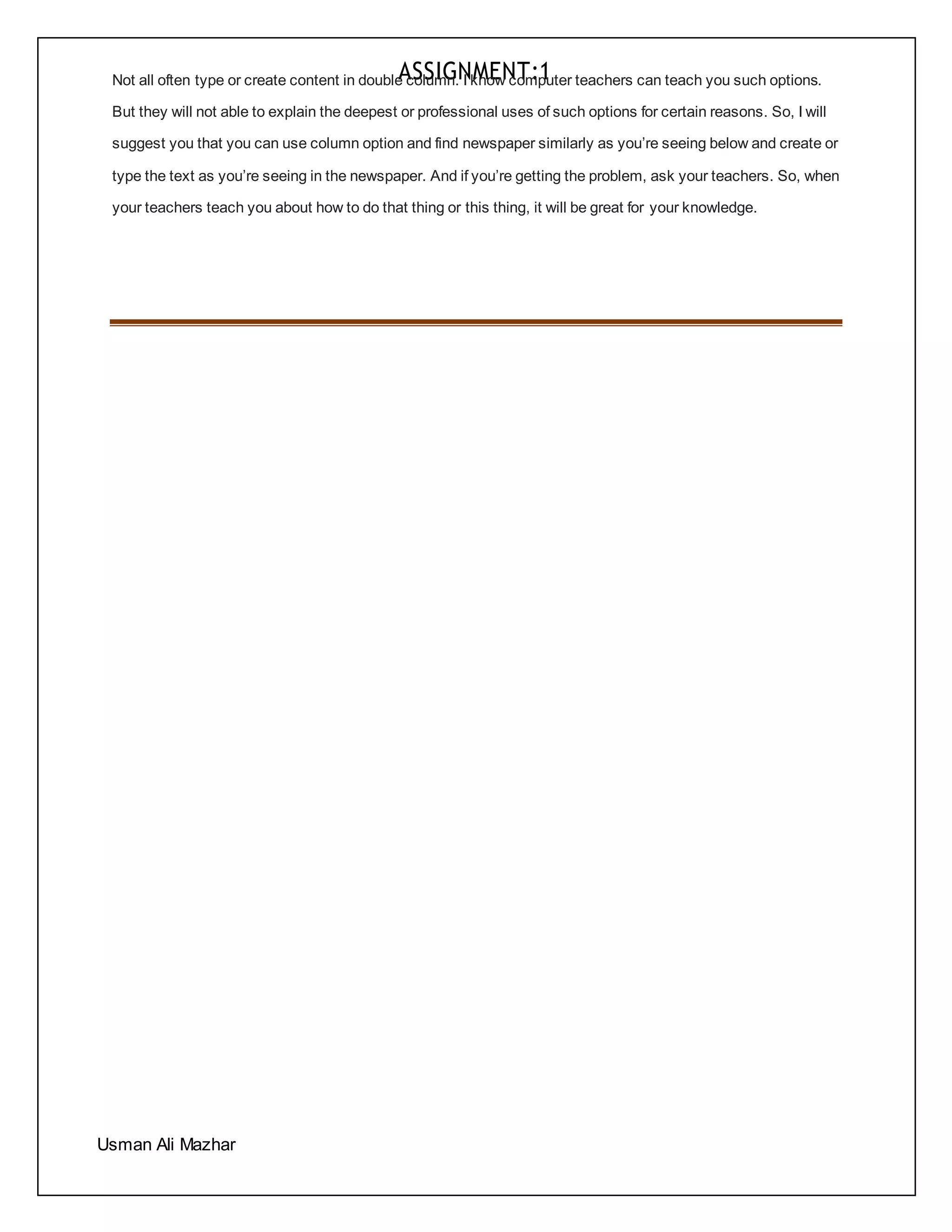 Assignment # 02 | DOCX