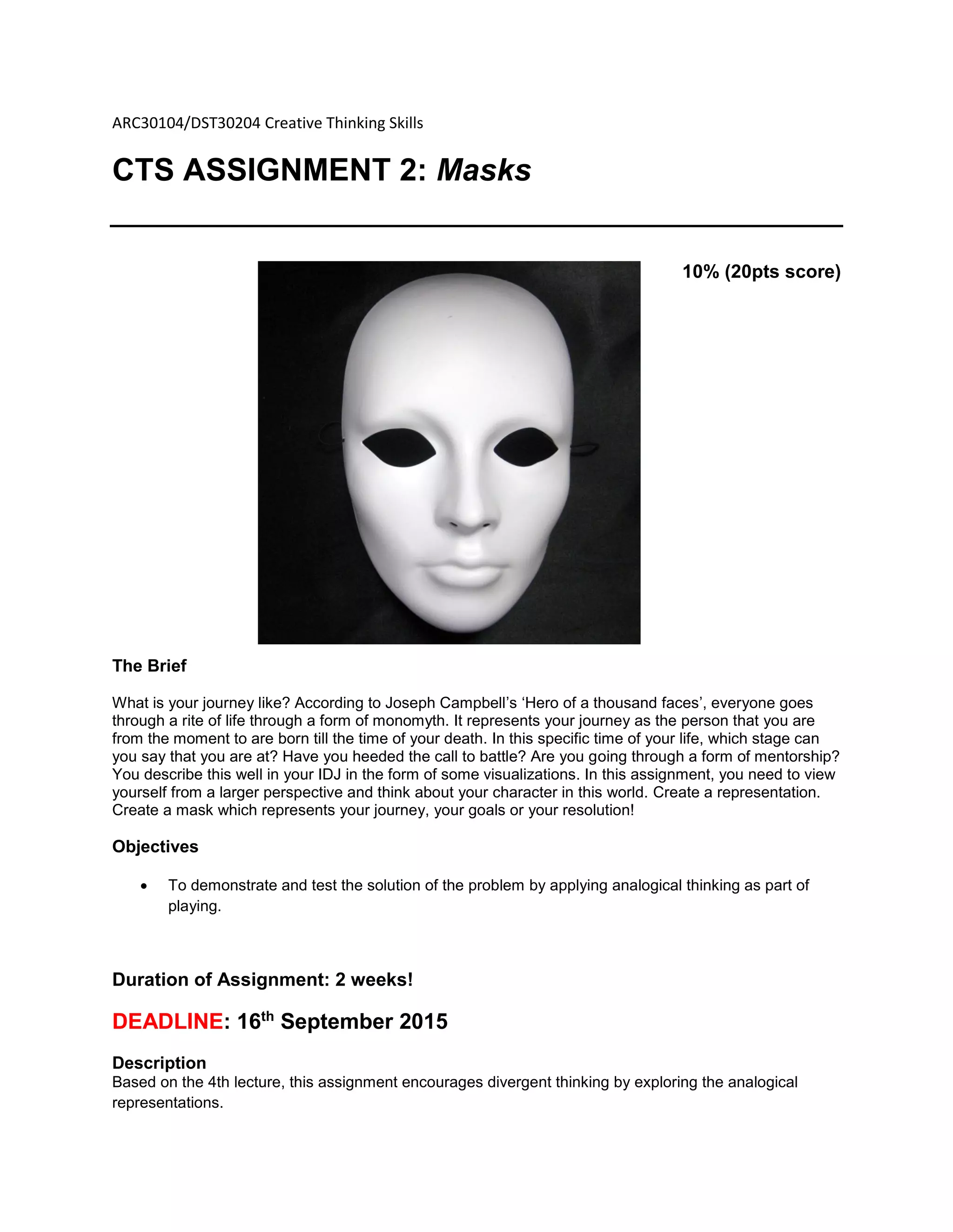 Assignment 02 masks | PDF