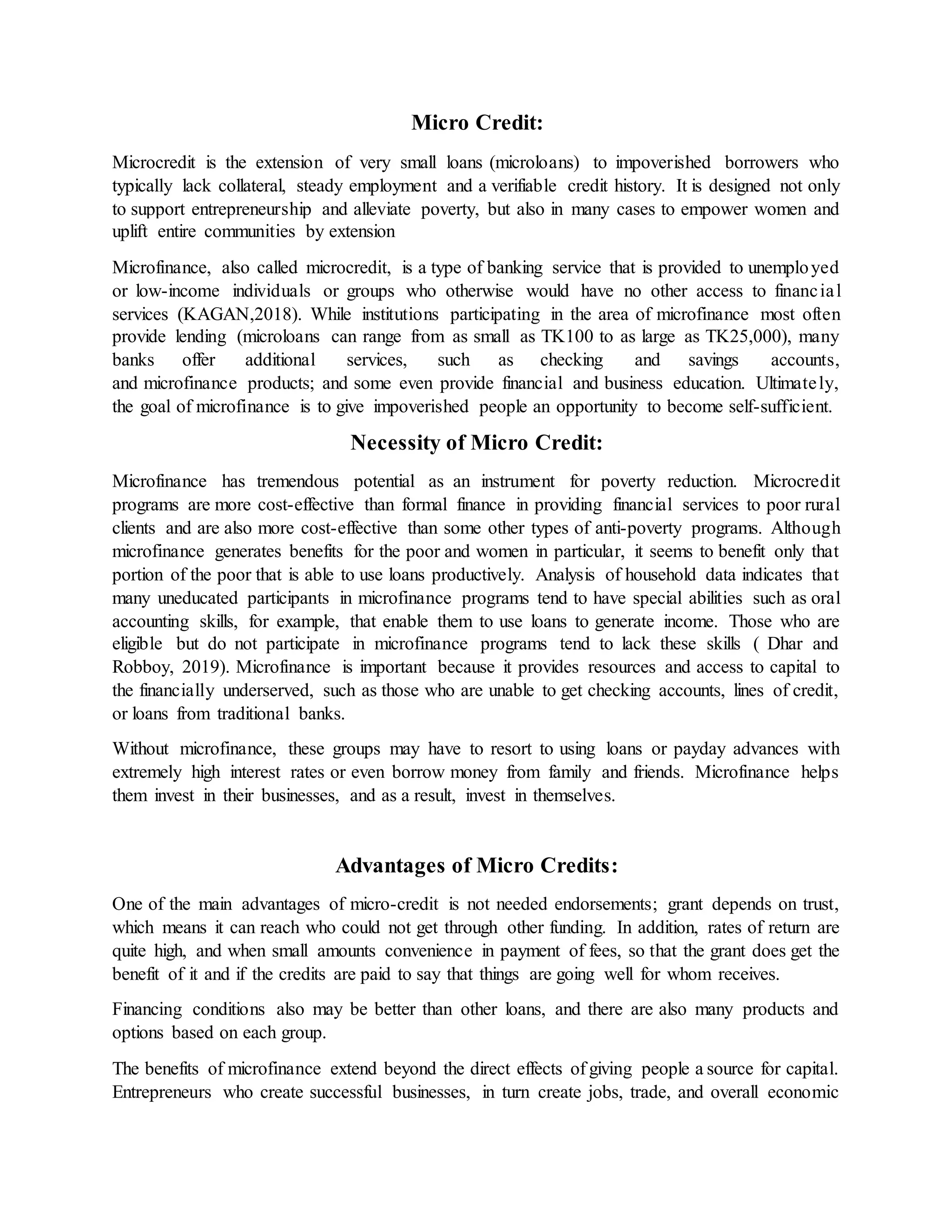 Microcredit Organizations in Bangladesh | DOCX