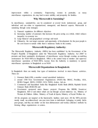 Microcredit Organizations in Bangladesh | DOCX