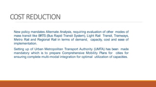 Metro Rail Policy, 2017 | PDF