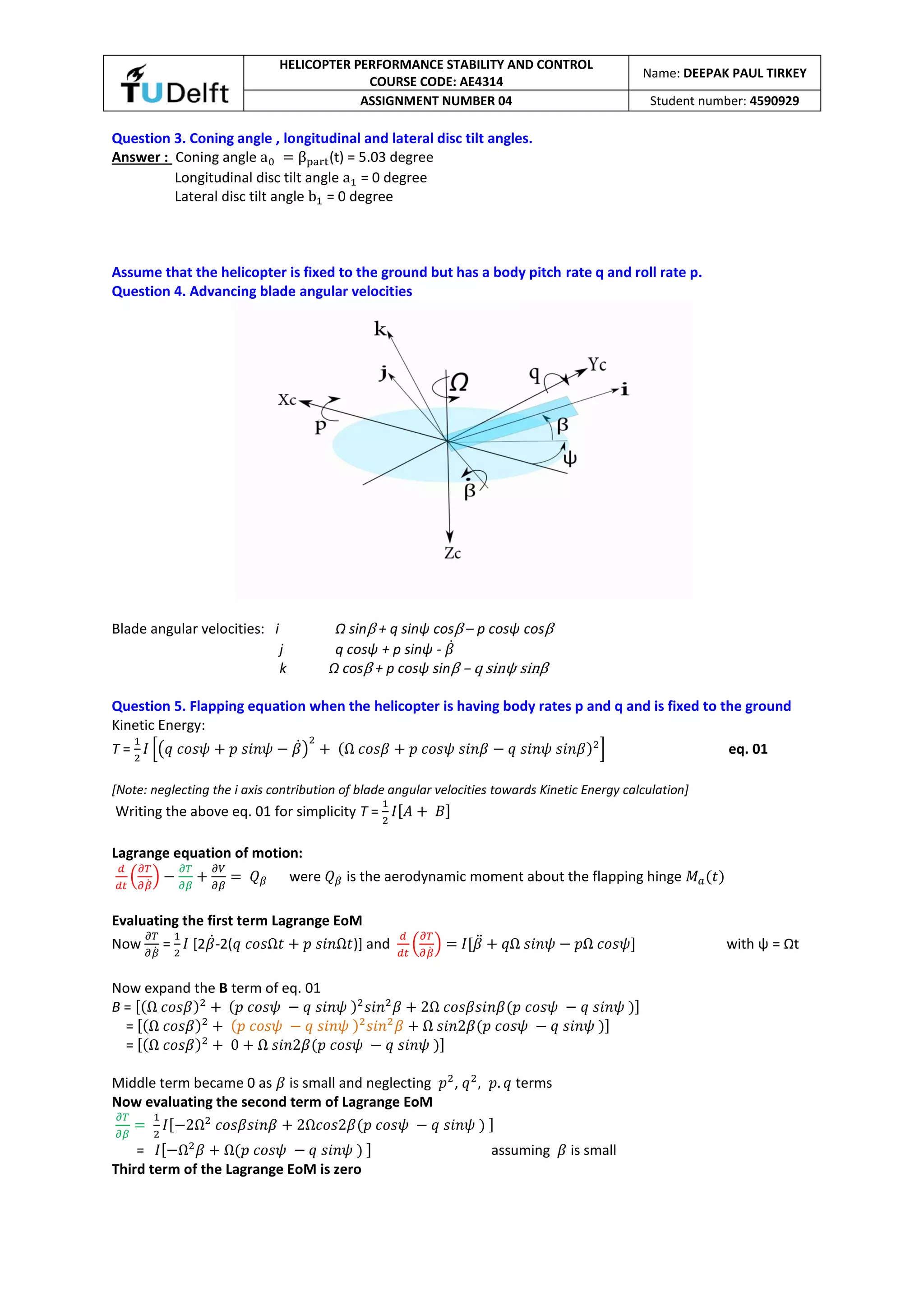 Helicopter rotor dynamics | PDF