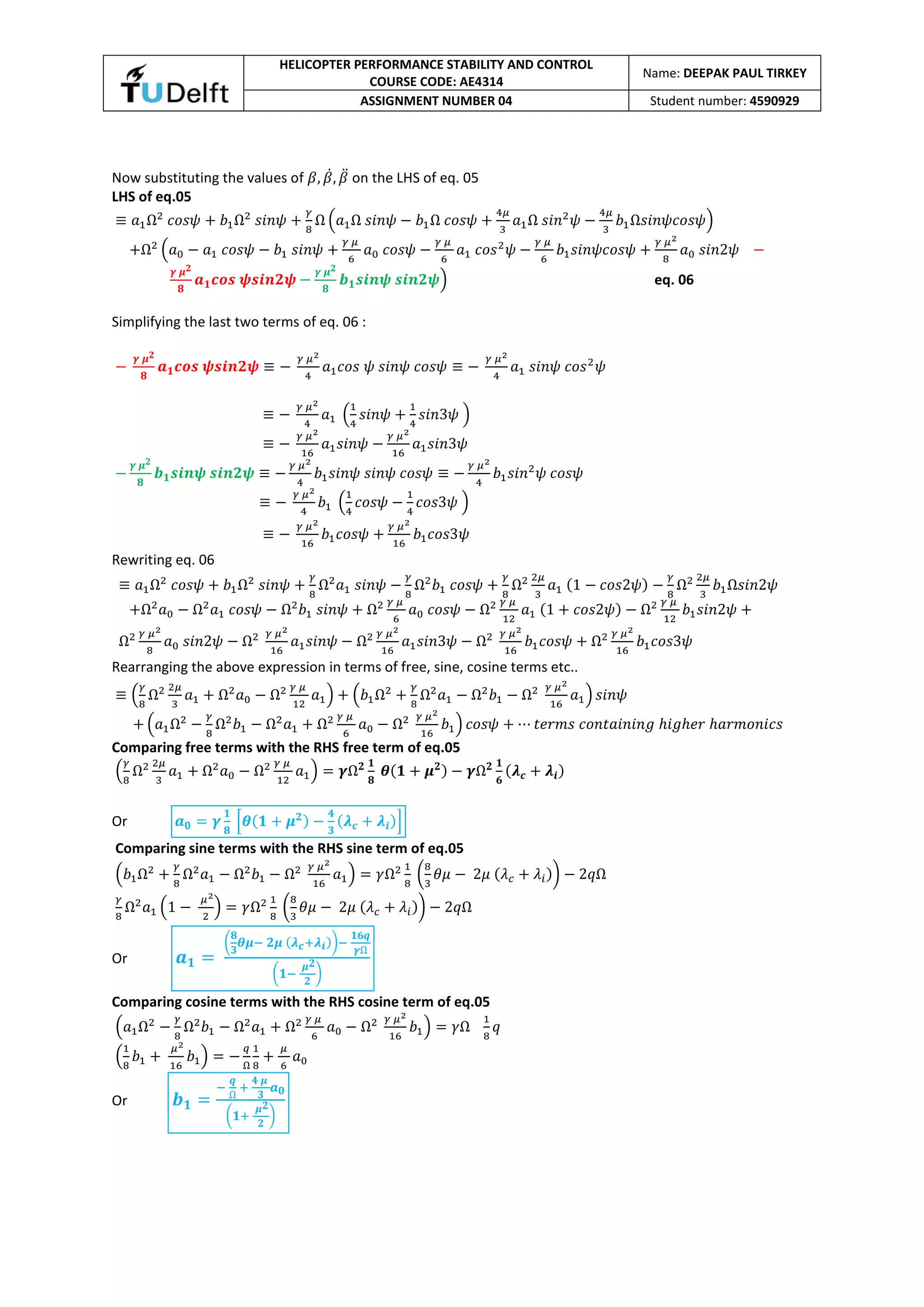 Helicopter rotor dynamics | PDF