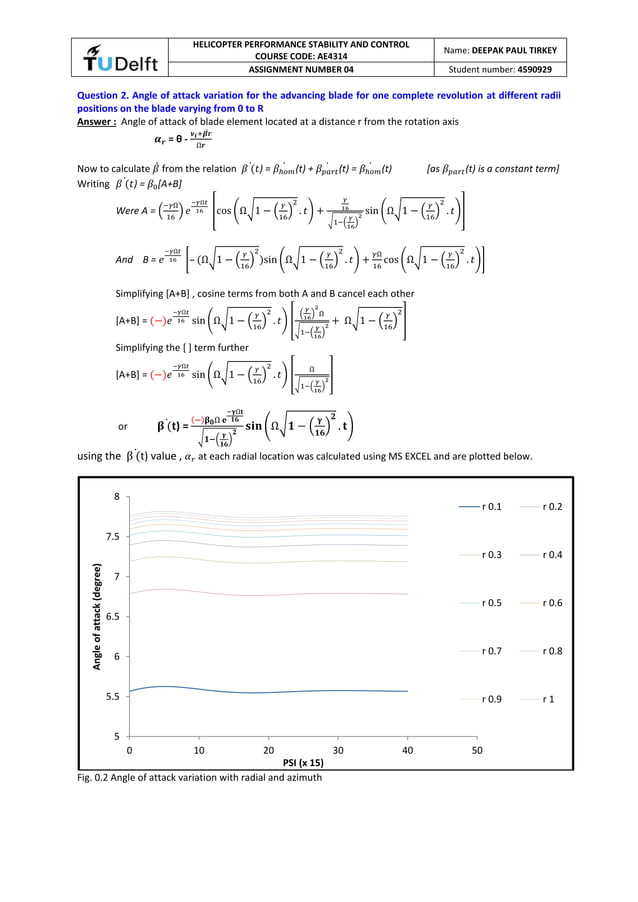 Helicopter rotor dynamics | PDF | Physics | Science