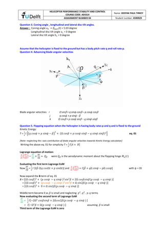 Helicopter rotor dynamics | PDF