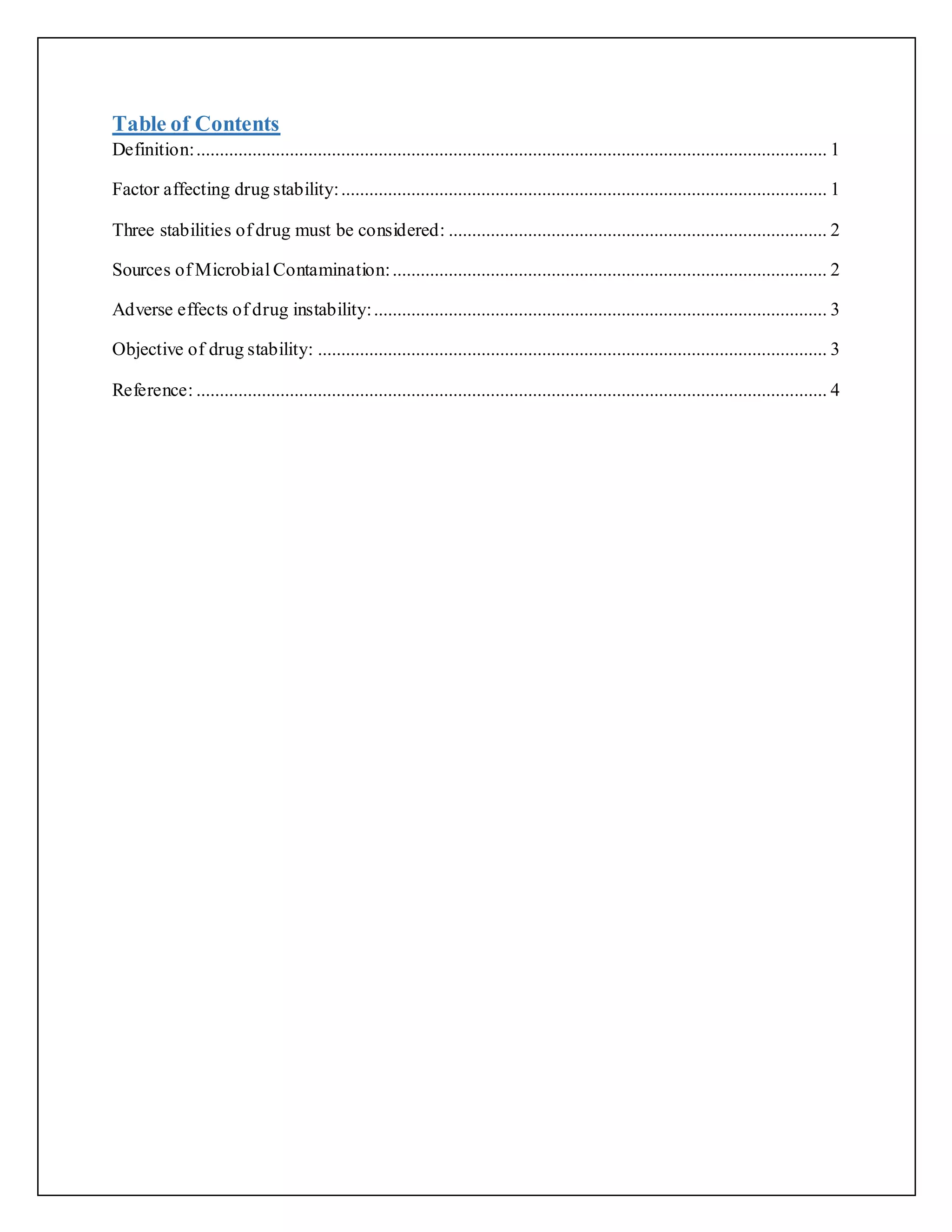 Drug Stability | DOCX