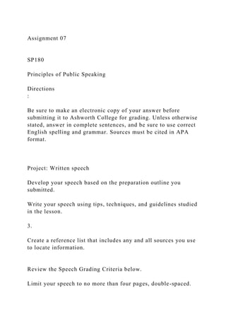 Assignment 07SP180Principles of Public SpeakingDirecti.docx