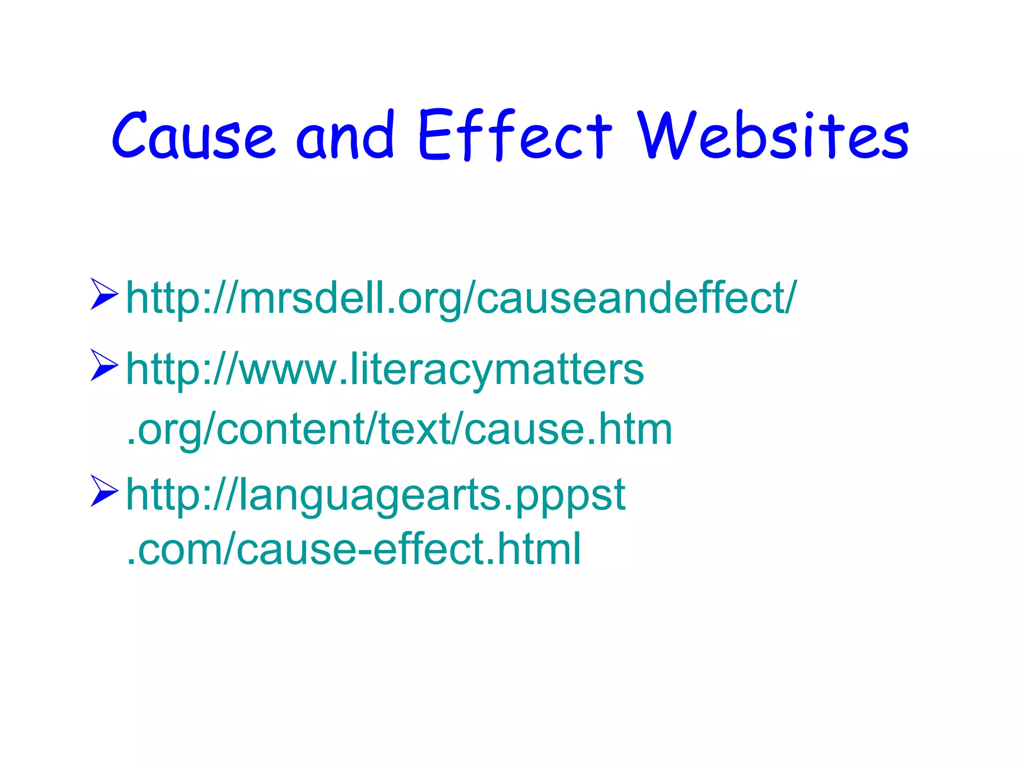 Cause and Effect | PPT