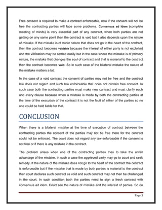 bilateral mistake | DOCX