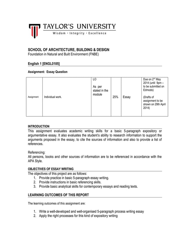 Eng Assignment 1 | PDF