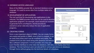 Components and Advantages of DBMS | PPTX
