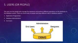 Components and Advantages of DBMS | PPTX