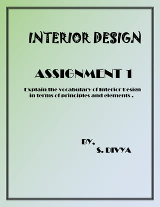 Interior Design principles and elements | PDF