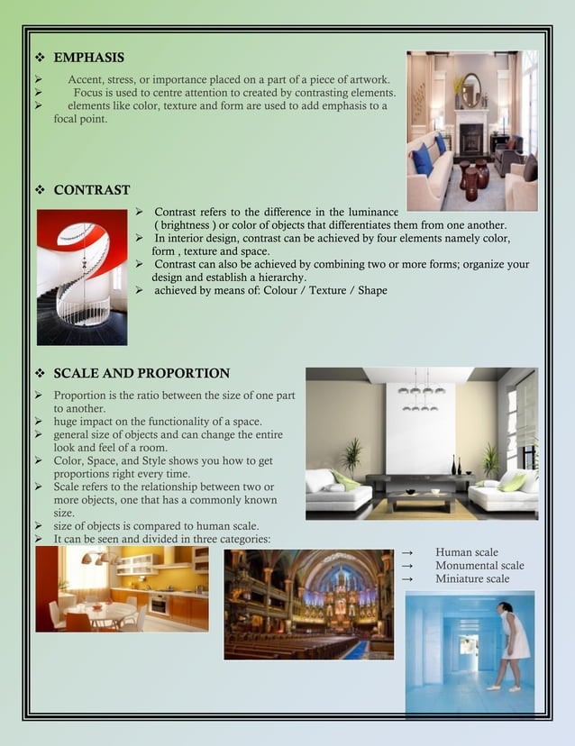 Interior Design principles and elements | PDF