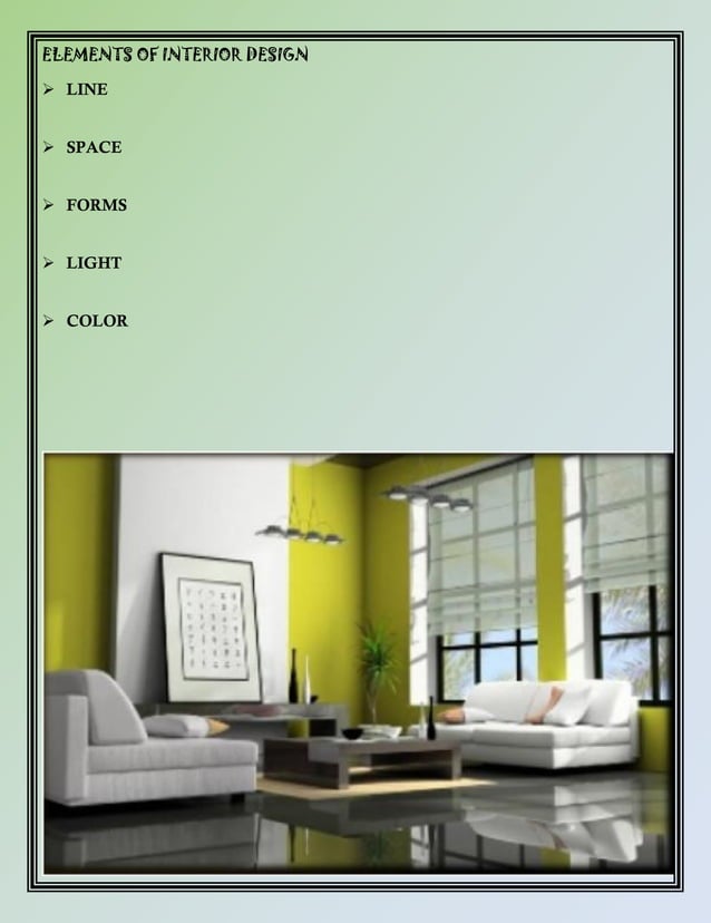 Interior Design principles and elements | PDF
