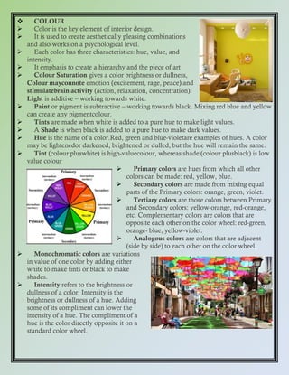 Interior Design principles and elements | PDF