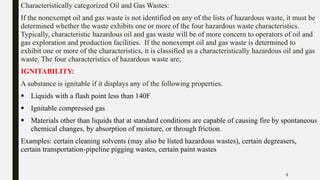 Classfication of Oil and Gas Wastes | PPTX