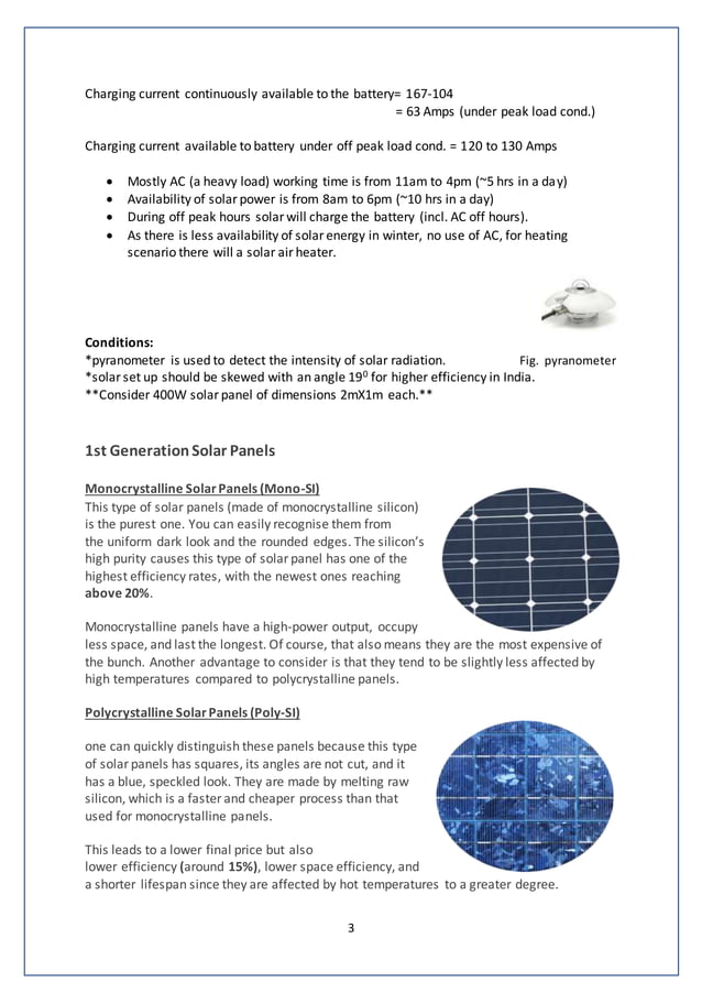 Comparision and assesment of different type of solar PV cells for a ...