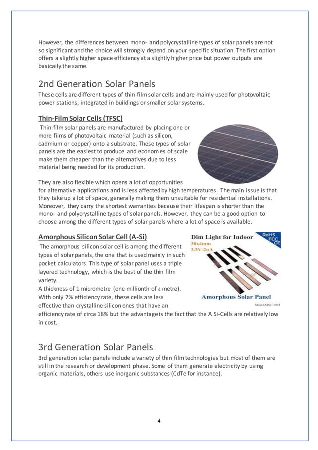 Comparision and assesment of different type of solar PV cells for a ...