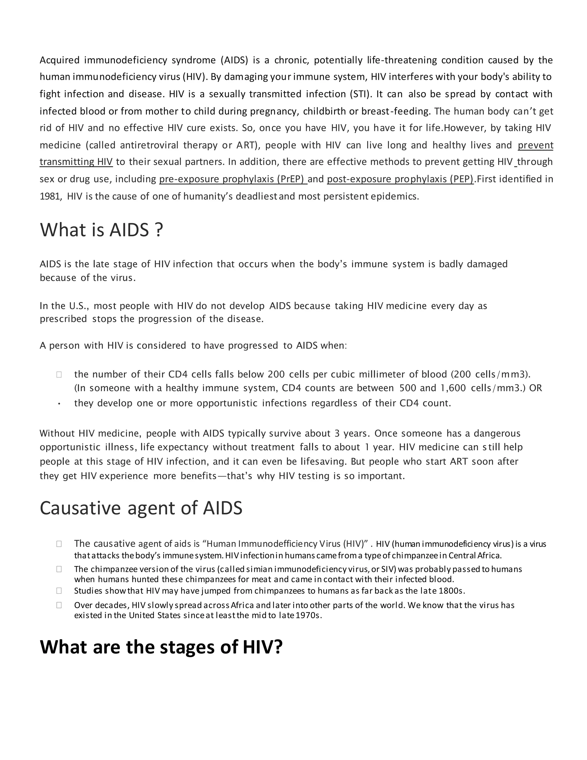 HIV - AIDS | DOCX