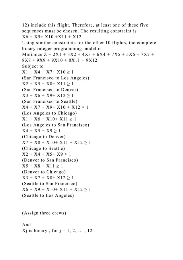 · Assignment 1. Linear Programming Case StudyYour instruct.docx