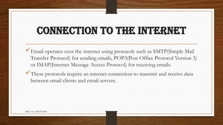 Introduction to Email, internet protocols | PPTX | Email | Internet