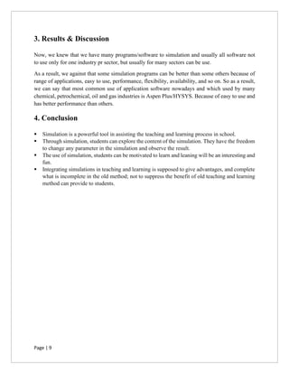 Assignment 1 Application Of Simulation Software Pdf