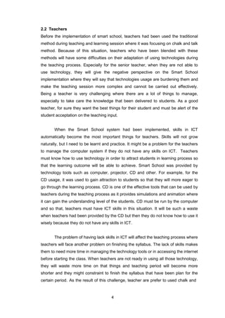 Assignment 1 - Report on Challenges of Smart School | PDF ...