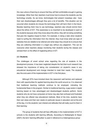 Assignment 1 - Report on Challenges of Smart School | PDF ...