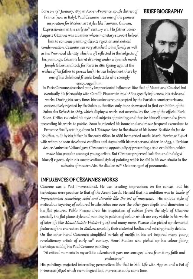 Paul Cezanne: Analysis of Works | PDF