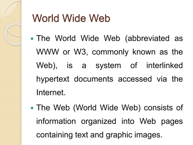 Internet and Web | PPT